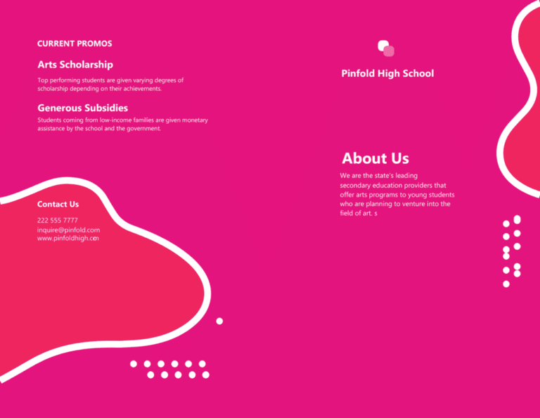 Ejemplos de dípticos gratuitos 【Plantillas gratis】