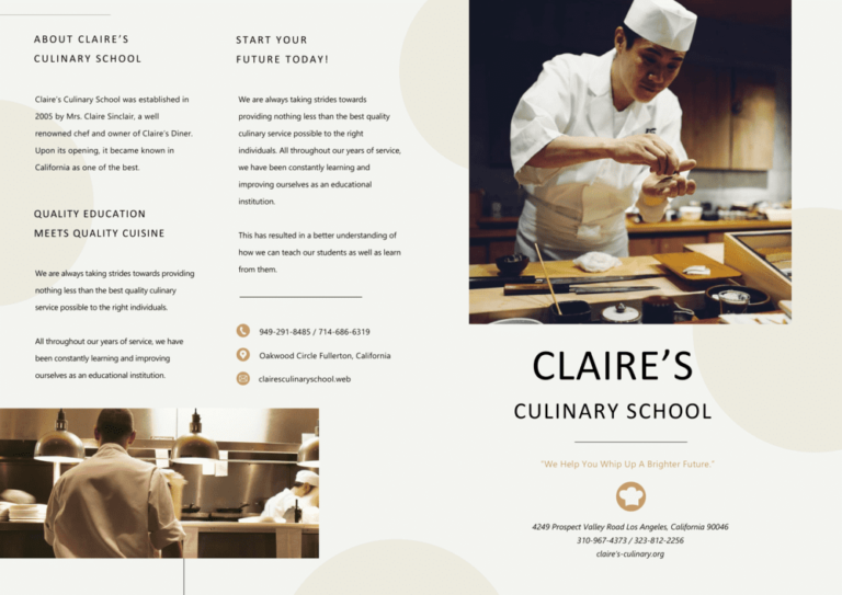 Ejemplos de dípticos gratuitos 【Plantillas gratis】