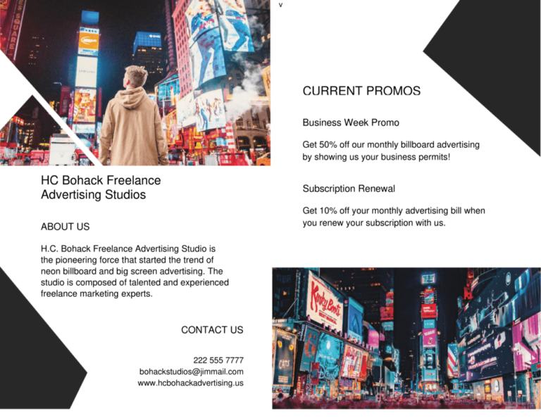 Ejemplos de dípticos gratuitos 【Plantillas gratis】