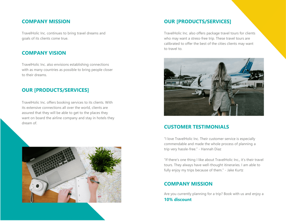 Plantillas de dípticos bonitas y creativas 【Descargar】