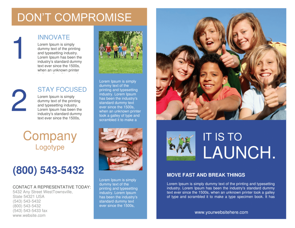 Plantillas de dípticos para niños gratuitas 【Descargar】