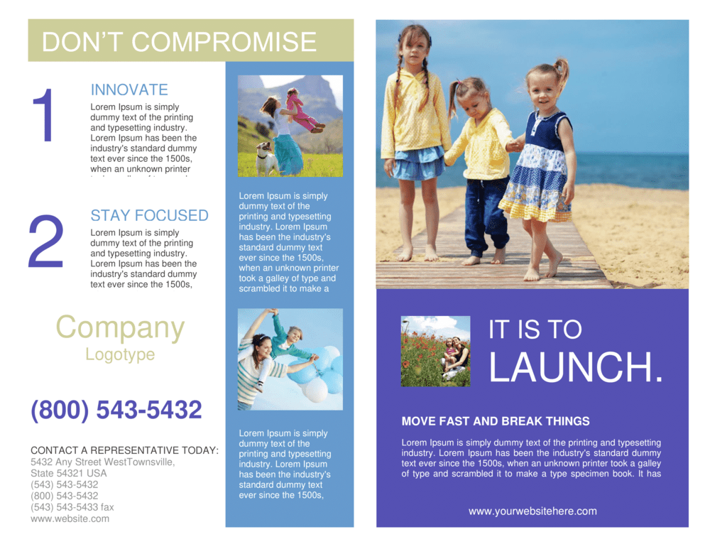 Plantillas de dípticos para niños gratuitas 【Descargar】